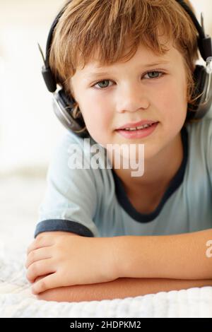 boy, listening music, boys, listening musics Stock Photo - Alamy
