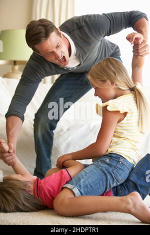 scuffle, siblings, scuffles Stock Photo - Alamy