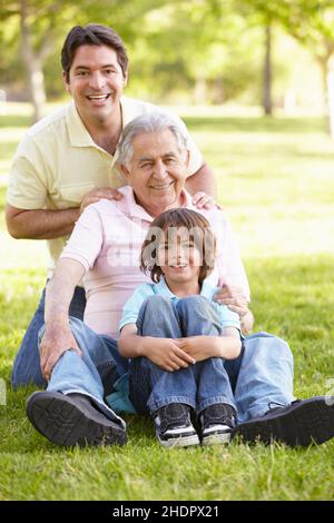 Fathers day. Grandfather father and son, men generation. Three ...