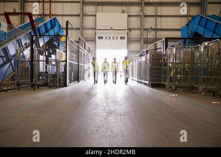 logistics, team, recycling plant, conveyor belt, logistic, trade, teams ...