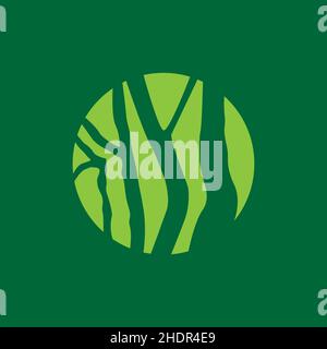 circle round leaf negative space logo vector Stock Vector Image & Art ...