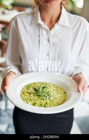 serve, vegetable risotto, serves Stock Photo - Alamy