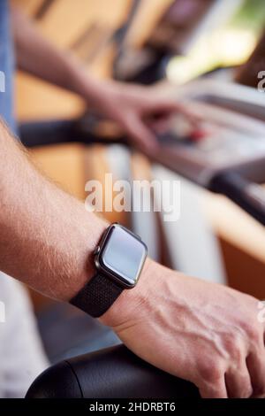 treadmill, smartwatch, treadmills Stock Photo - Alamy