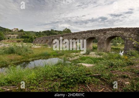 stone bridge, ardeche, stone bridges, ardeches Stock Photo - Alamy