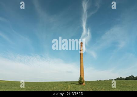 industry, rubble, smokestack, industries, fossil, rubbles, ruined ...