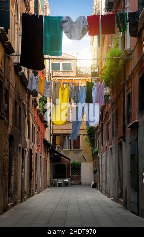 alley, clothesline, venice, alleys, clotheslines, venices Stock Photo ...
