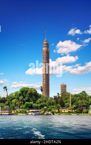 television tower, tower, cairo, television towers, towers, cairos Stock ...