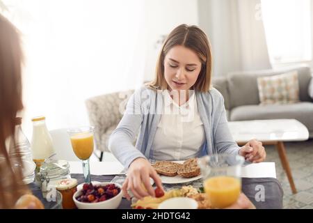 breakfast, friends, small talk, breakfasts, friend Stock Photo - Alamy