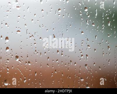 defocused, raindrop, glass panel, blur, blured, blurred motion ...