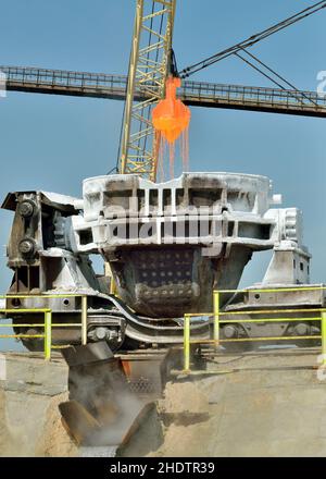 steel mill, tub, crucible, steel mills, tubs Stock Photo - Alamy