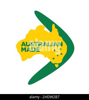 Boomerang isolated on white background. Australia aboriginal boomerang ...