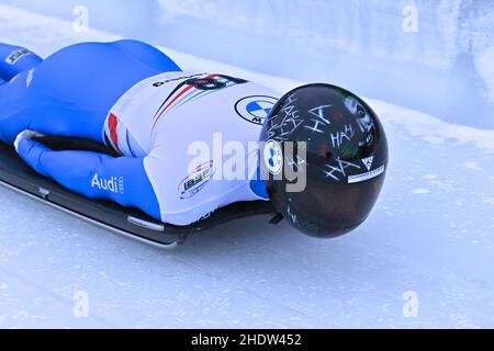 Amedeo Bagnis of Italy competes in the Men's Skeleton World Cup in St ...