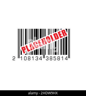 barcode bar code fake stand in temporary placeholder vector isolated on ...