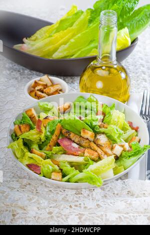 salad, caesar salad, low fat, salads, caesar salads Stock Photo - Alamy