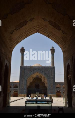 South iwan of the courtyard (leading to the mihrab chamber) of Jameh ...