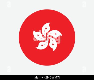Hong Kong round flag icon. Round World Flags Vector illustration Icons ...