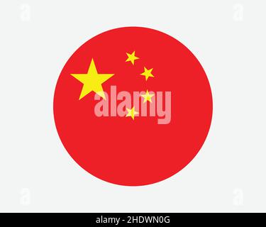 China round flag icon. Round World Flags Vector illustration Icons Set ...