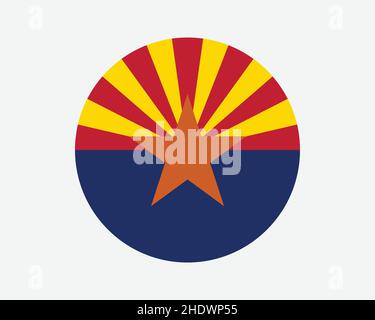 Arizona logo. Badge of the US state. Layered circular sign around ...
