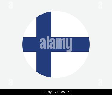 finland national flag Circle button Icon. Simple flag, official colors ...