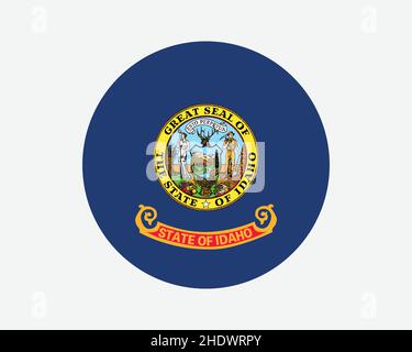 Idaho logo. Badge of the us state. Layered circular sign around Idaho ...
