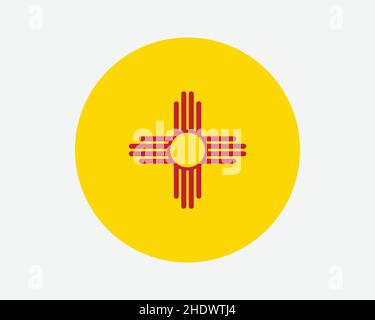 Round Mexico flag vector icon isolated on white background. United ...