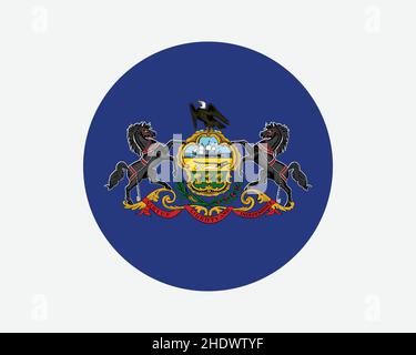 Pennsylvania logo. Badge of the US state. Layered circular sign around ...