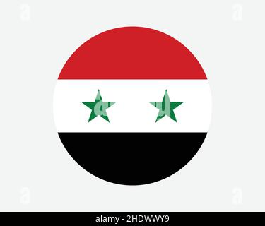 Syria flag round circle vector icon Stock Vector Image & Art - Alamy