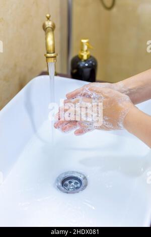hygiene, lather, washing hands, hygienes, lathers, wash, washing Stock ...
