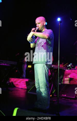 American artist Moby in concert at the third day of the Suikerrock ...