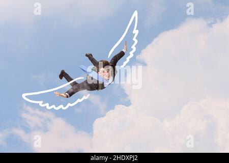 businessman, flying, high-flyer , boss, businessmen, executive ...