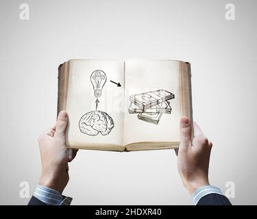 Wealth rich concept idea white city towers at sunset rays Abstract ...