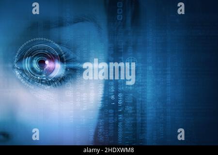 eye, monitoring, spy, identification, scanners, artificial intelligence ...