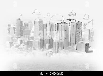 skyscraper, blueprint, office block, high rise, skyscrapers, blueprints ...