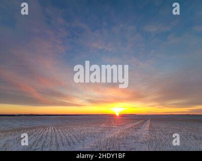 Saskatchewan winter sunrise Stock Photo - Alamy