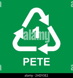 Plastic Recycling Symbol Class 1 PETE Stock Vector Image & Art - Alamy