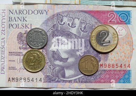 coin, polish zloty, mints, polish zloties Stock Photo - Alamy