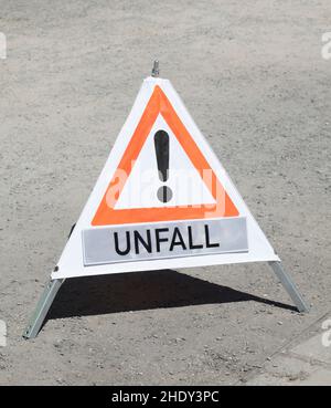 accident, warning triangle, accidents, warning triangles Stock Photo ...