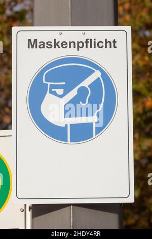 pictogram, mandatory face masks, pictograms Stock Photo - Alamy