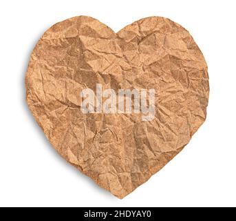 Paper hearts on brown background, close up Stock Photo - Alamy