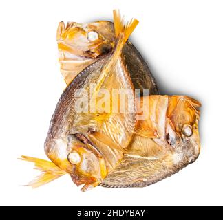 Smoked vomer fish on white isolated background Stock Photo - Alamy