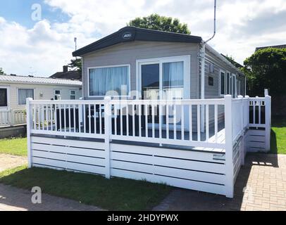Static Caravans at a Holiday Park at Mersea Mersea Island, on the Essex ...