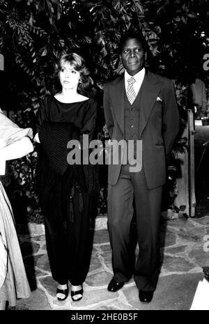 Sidney Poitier and Joanna Shimkus at the 1978 NAACP Image Awards June 9 ...