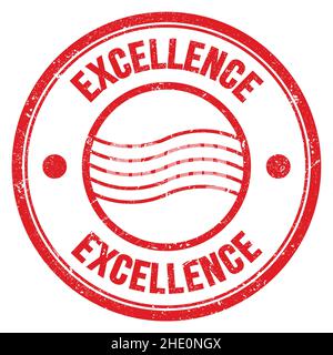 EXCELLENCE text written on red rectangle stamp sign Stock Photo - Alamy