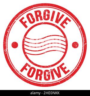 FORGIVE, word written on red round stamp sign Stock Photo - Alamy