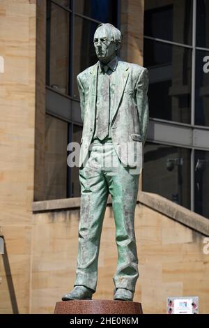 Statue of Donald Dewar, Scotland's first ever First Minister, outside ...