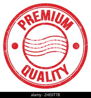 PREMIUM QUALITY text written on green round vintage rubber stamp Stock ...