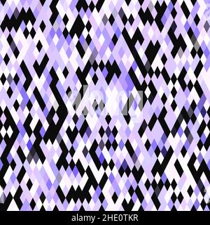 Tiny purple geometric mosaic pixel grid seamless pattern. Modern square ...