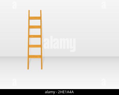 Ladder in white room. Vector illustration Stock Photo - Alamy
