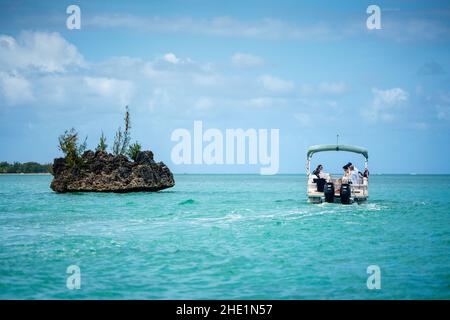 The Crystal Rock off the coast of Mauritius Stock Photo - Alamy