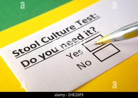 Culture Stool Test Stock Photo - Alamy